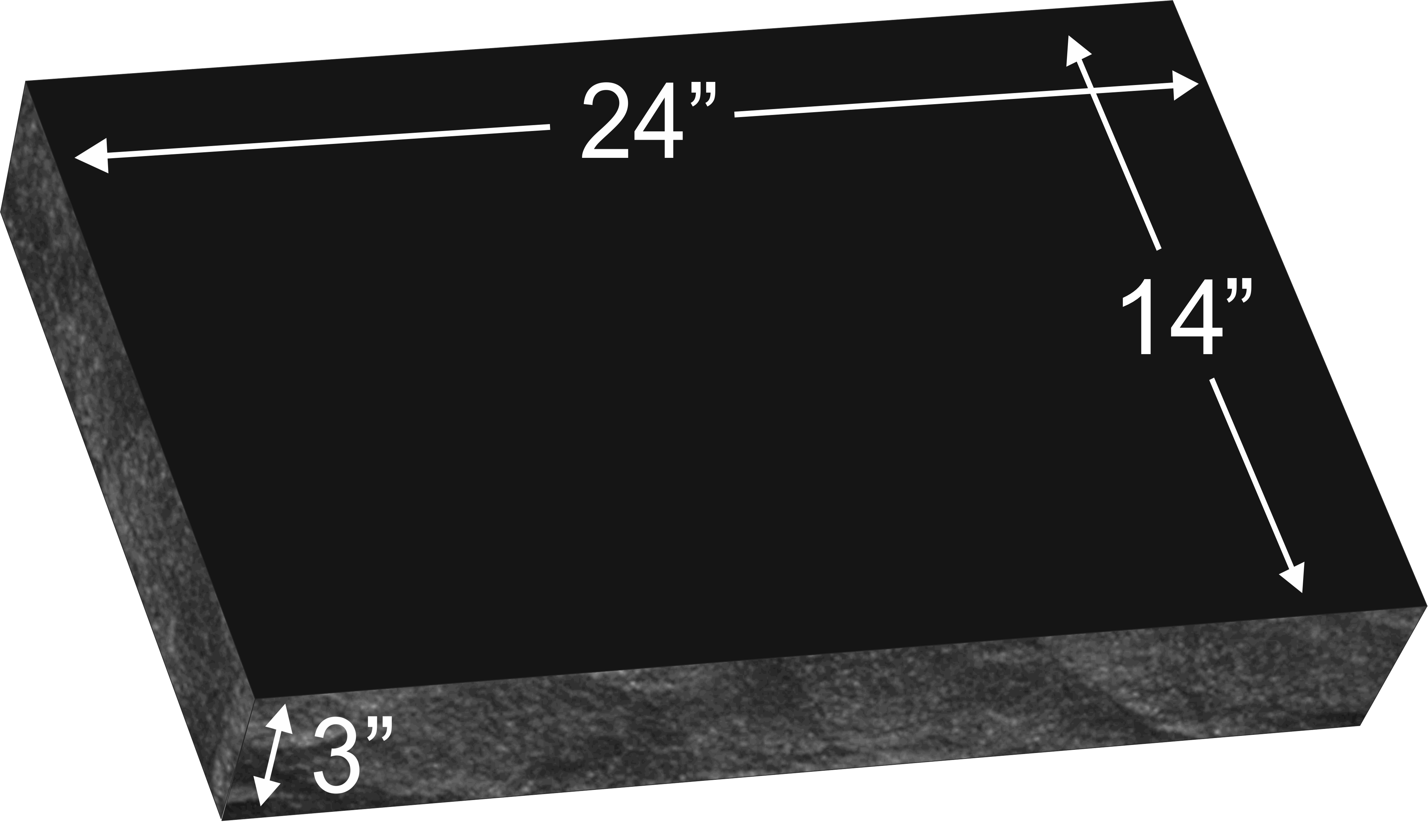 24" x 14" x 3" Single Marker SANDBLASTED ENGRAVING - PRE-ORDER FOR 202 ...
